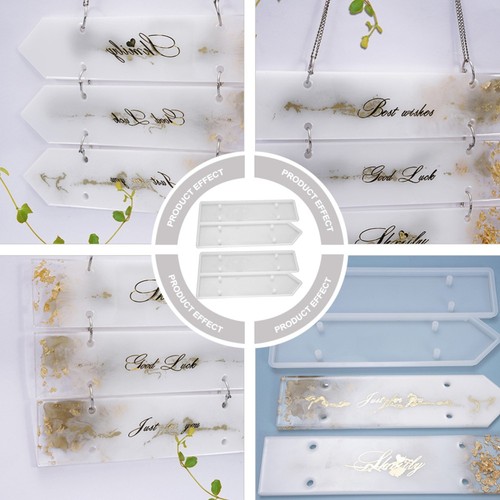 2 Pcs Crystal Epoxy Mold Moulds Name Plate Resin DIY Silicone Molds | eBay