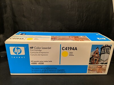 Genuine HP C4194A Yellow Laser Toner Cartridge NEW SEALED LaserJet 4500 ...