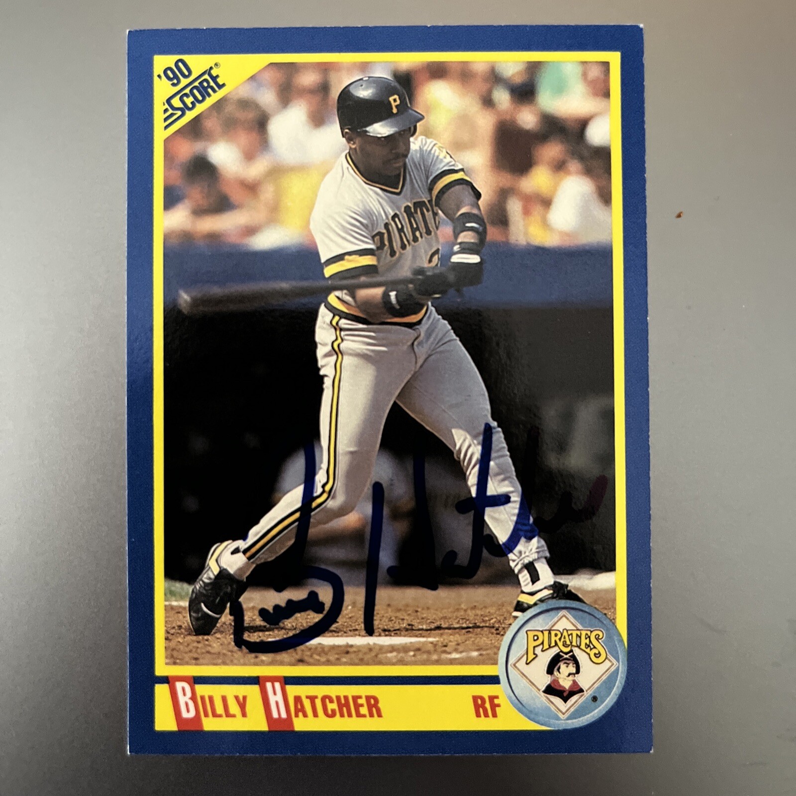 BILLY HATCHER 1990 SCORE AUTOGRAPHED SIGNED AUTO BASEBALL CARD | eBay