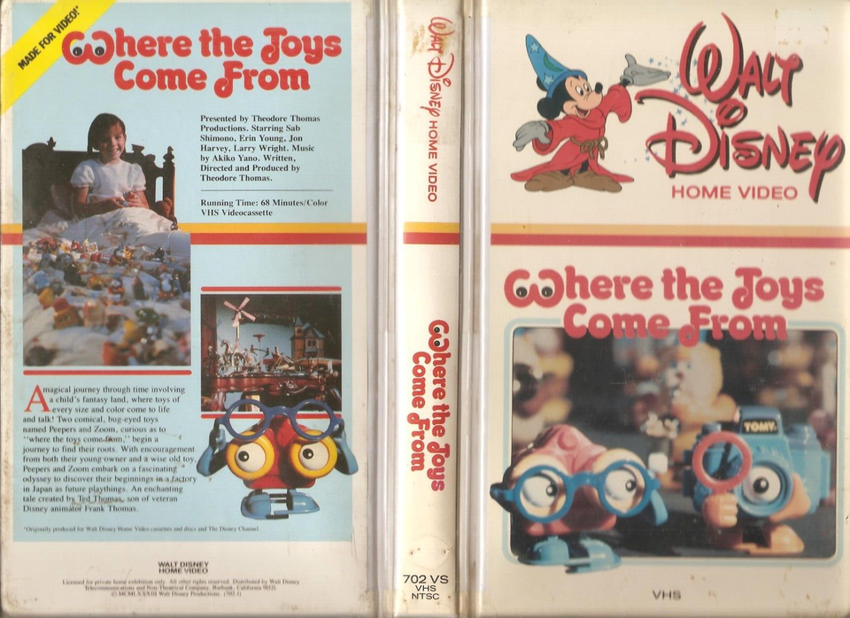 WHERE THE TOYS COME FROM 1983 Walt Disney Home Video vhs 702 VS bonus ...