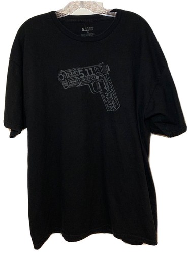 511 Tactical Mens XL Black Hand Gun T-Shirt Short Sleeve Tee Always be ...