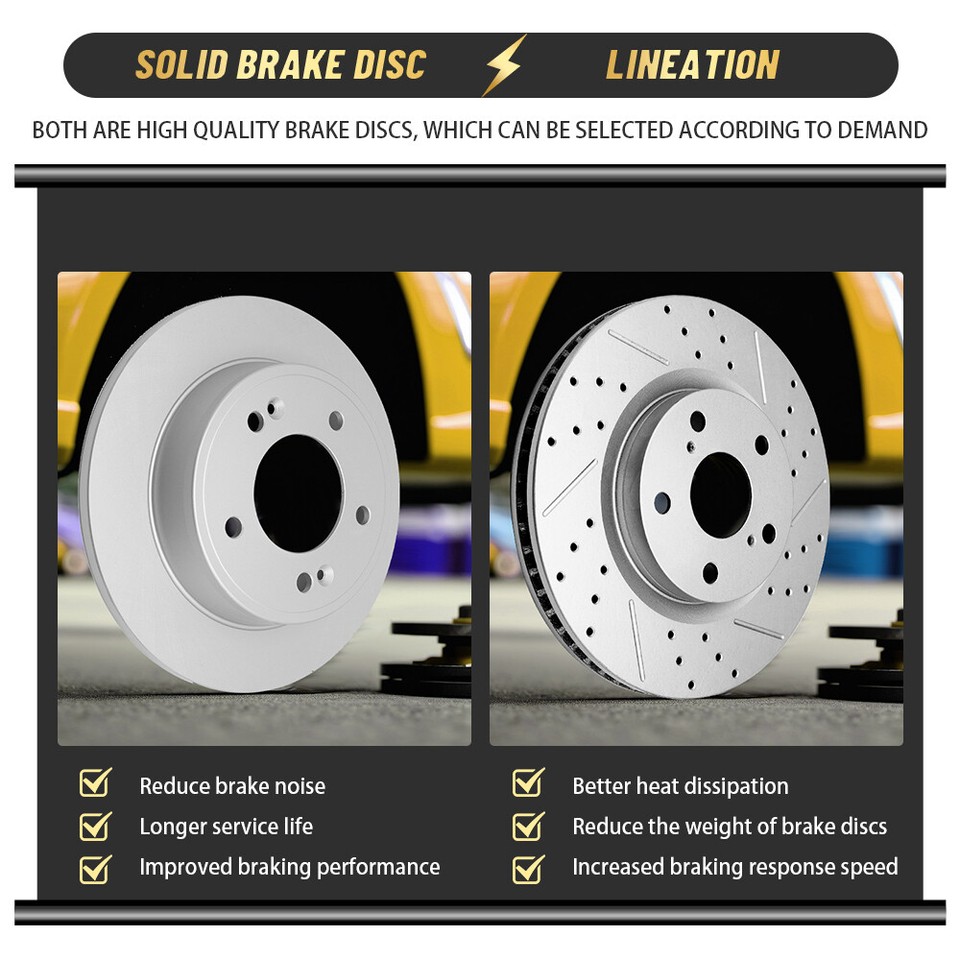 Front Rear Disc Rotors Ceramic Brake Pads for 2008 2009 2010 2011-2015 ...
