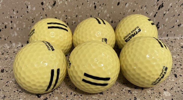 25 Dozen STRATA Super Range Yellow Golf Balls Black Stripe for sale ...