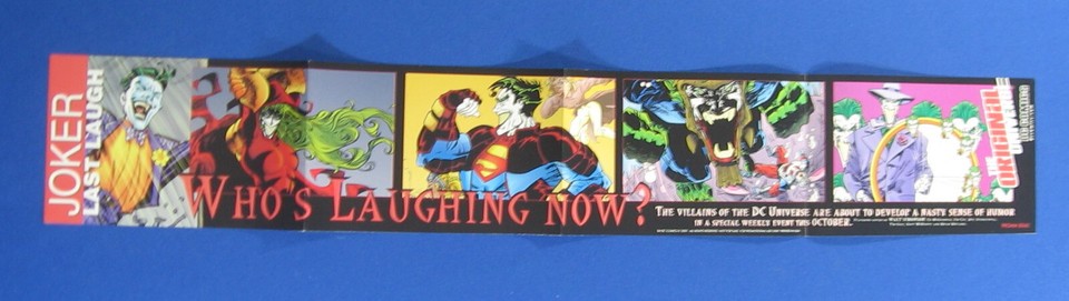 Batman Joker Last Laugh 3x Posters 5.5" x 34" DC Comic Shop Promotional ...