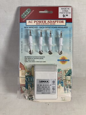 Lemax AC Power Adapter 4 Output Jacks Item #54100 Christmas Village | eBay