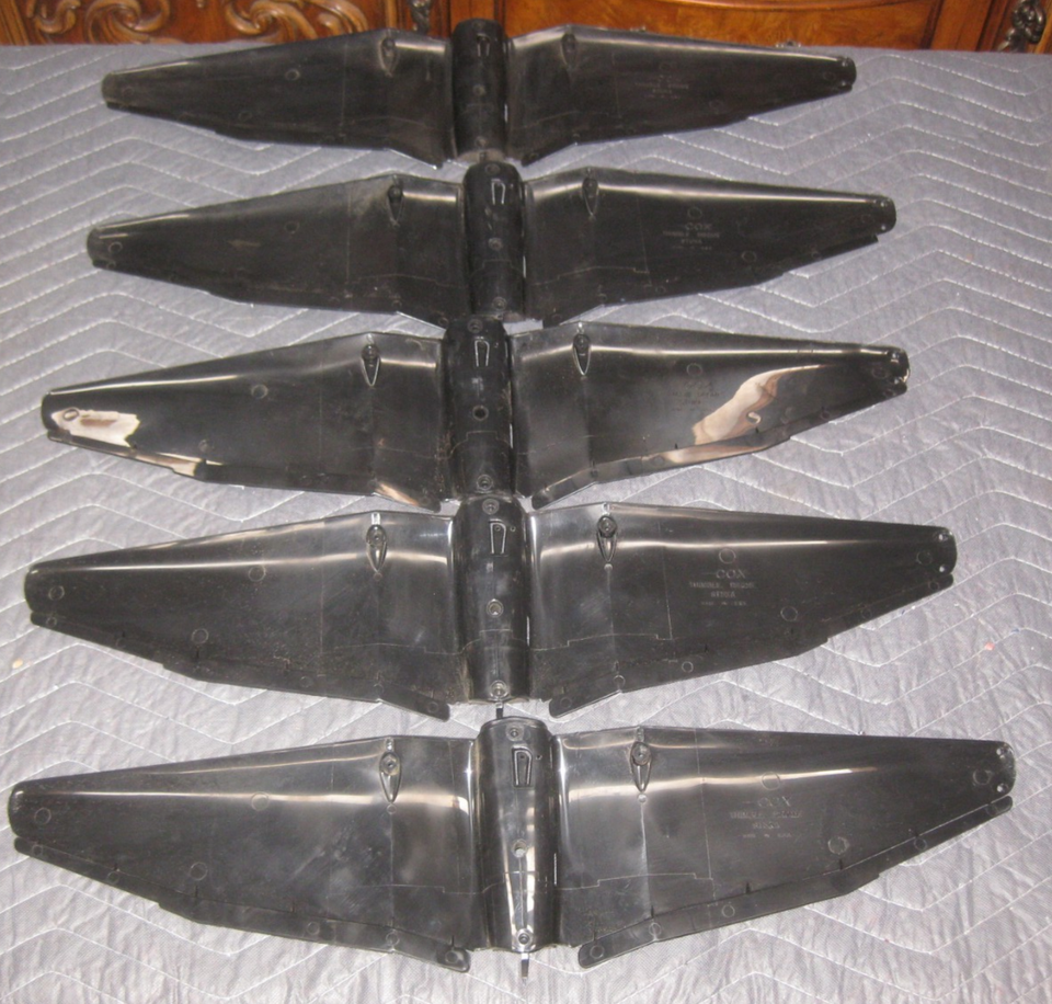 (5) Vintage Cox Thimble Drome Stuka Wings (black) 23-1/2" | eBay