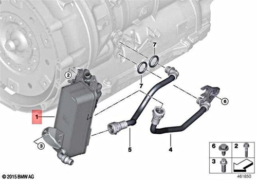 Genuine BMW X3 M X4 G01 G02 G11 G12 G30 G31 Transmission Oil Cooler ...