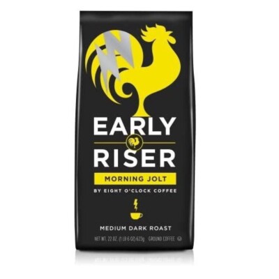 8 O'Clock Early Riser Coffee MORNING JOLT Ground 24 Oz. Med-Dark Roast ...