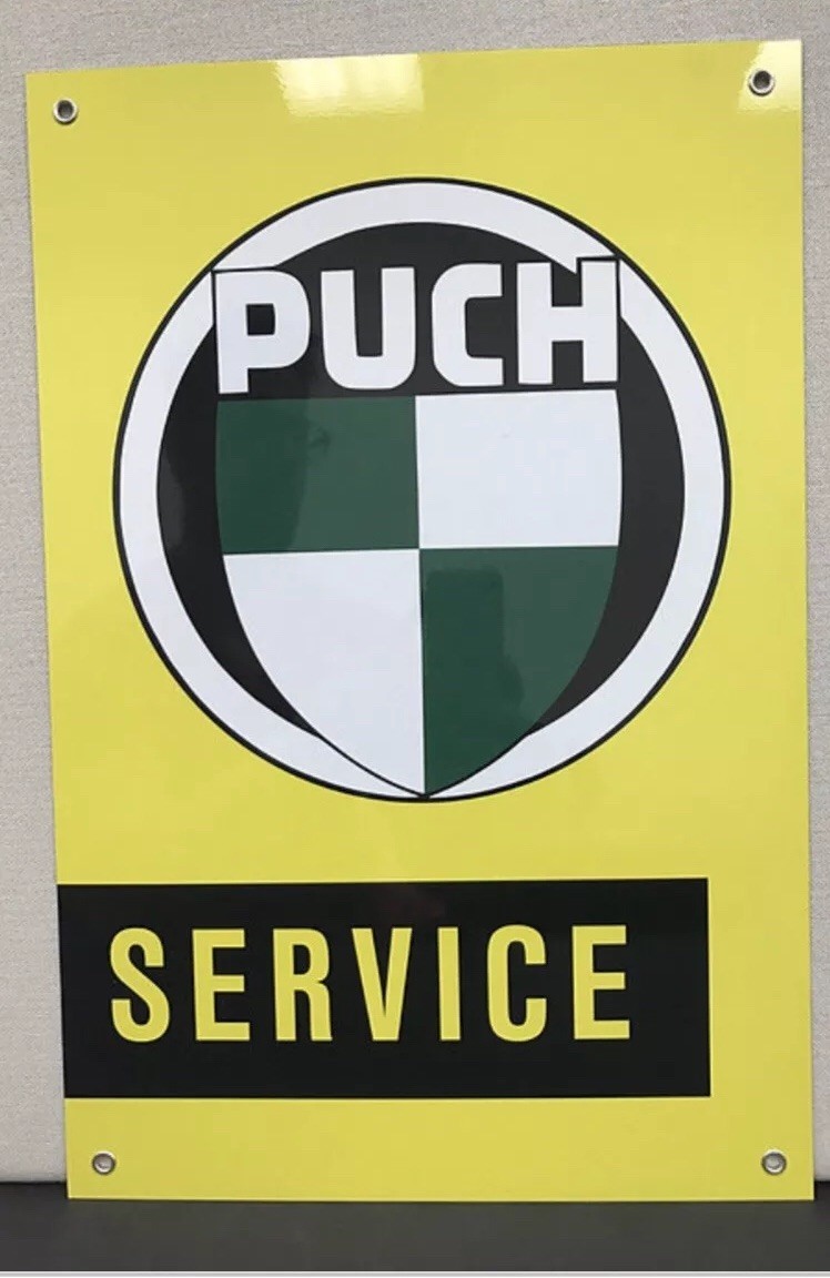 Puch Motorcycle Service Retro Reproduction Garage Sign | eBay