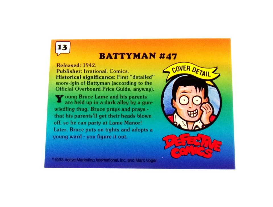 1993 Defective Comics Card # 13 Battyman #47 | eBay