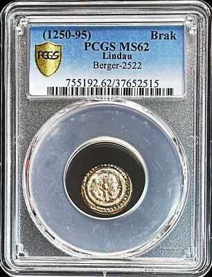 1250-1295 AD ABBEY OF LINDAU GERMAN STATES ANONYMOUS DENIER BRACTEATE ...