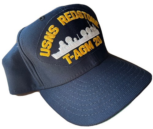 USNS REDSTONE T-AGM 20 NASA APOLLO MISSION BASEBALL CAP HAT, NAVY BLUE ...