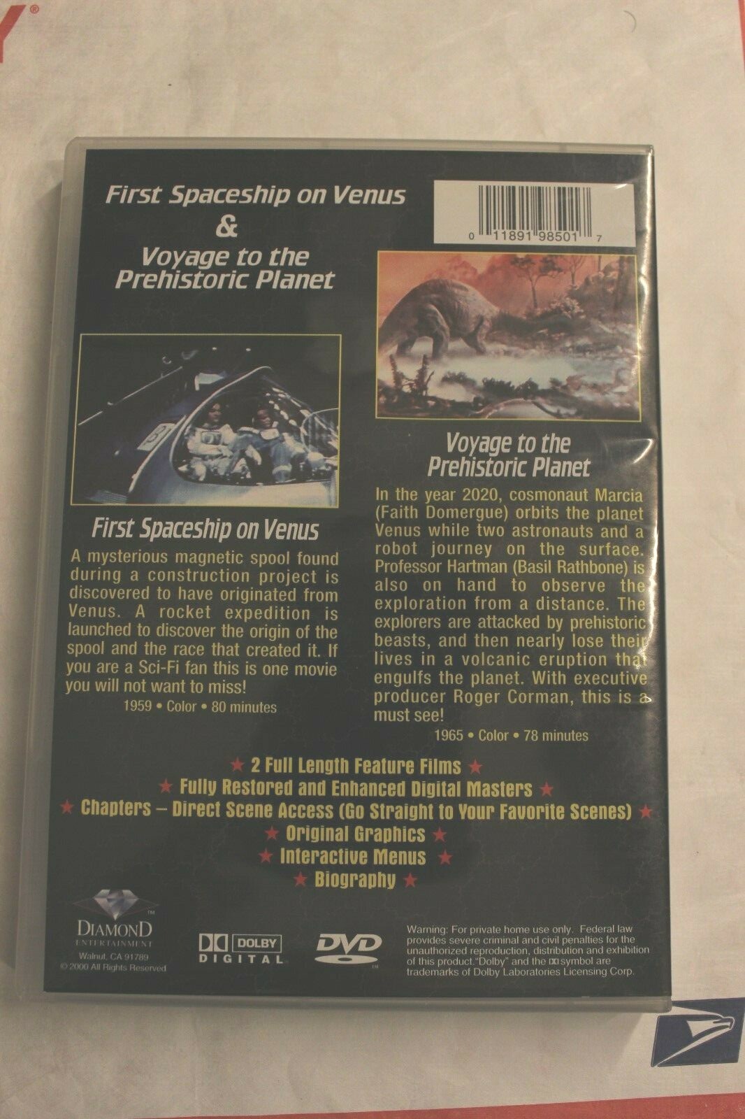 First Spaceship on Venus / Voyage to the Prehistoric Planet (DVD, 1959 ...