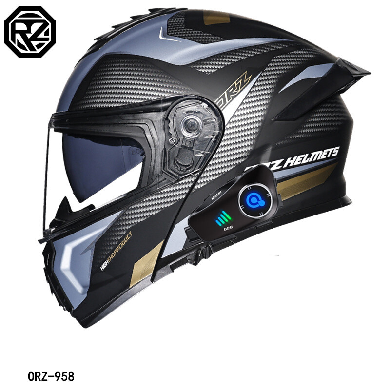 DOT Approved Bluetooth Motorcycle Helmet Camera Recorder Modular Motor ...