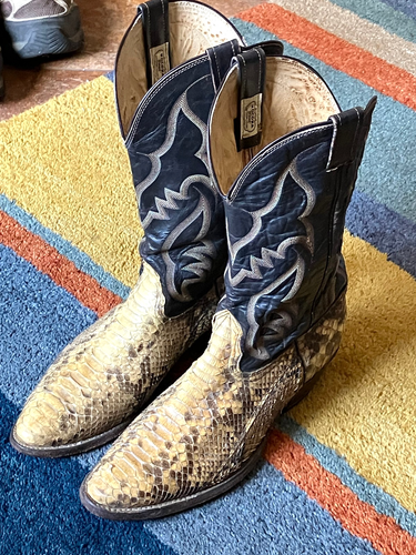 Mens Nocona PYTHON BOOTS in Sz. 10.5D/NO RESERVE AUCTION | eBay