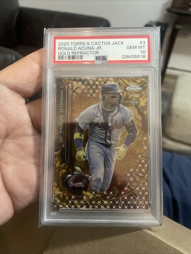 2025 Topps Chrome Baseball x Cactus Jack Ronald Acuna Jr Gold /50 #3 ...