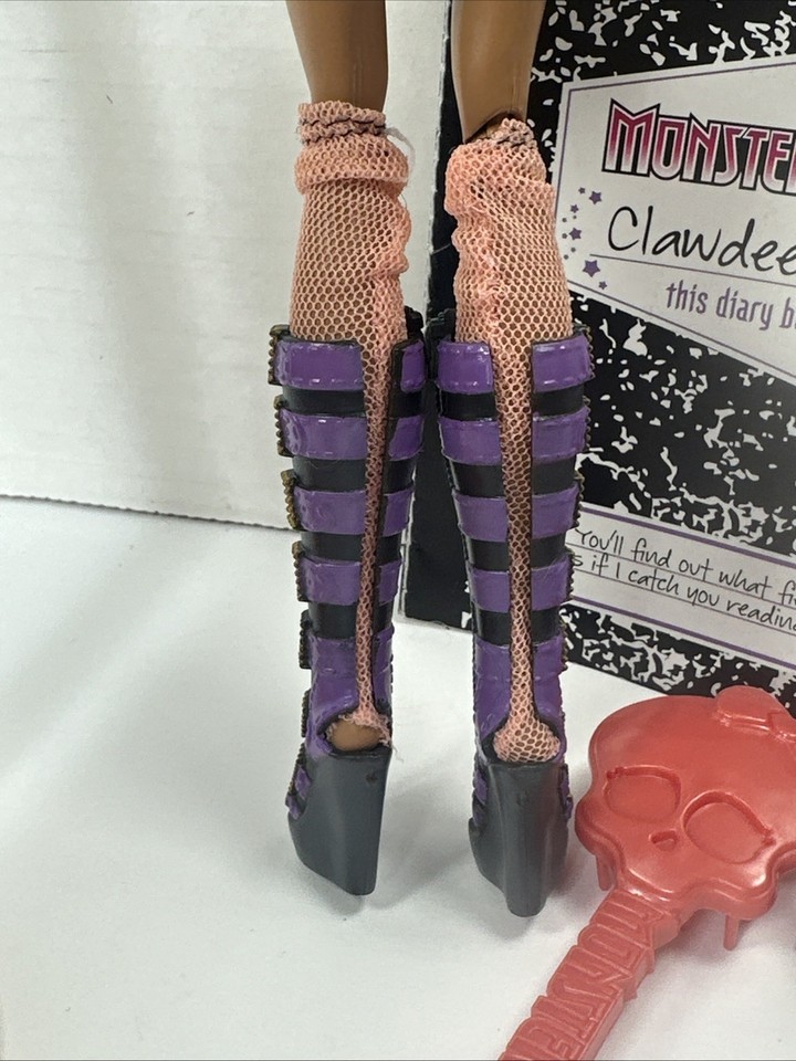 Monster High Clawdeen Wolf First Wave Doll Human Hand Stand Diary Black ...
