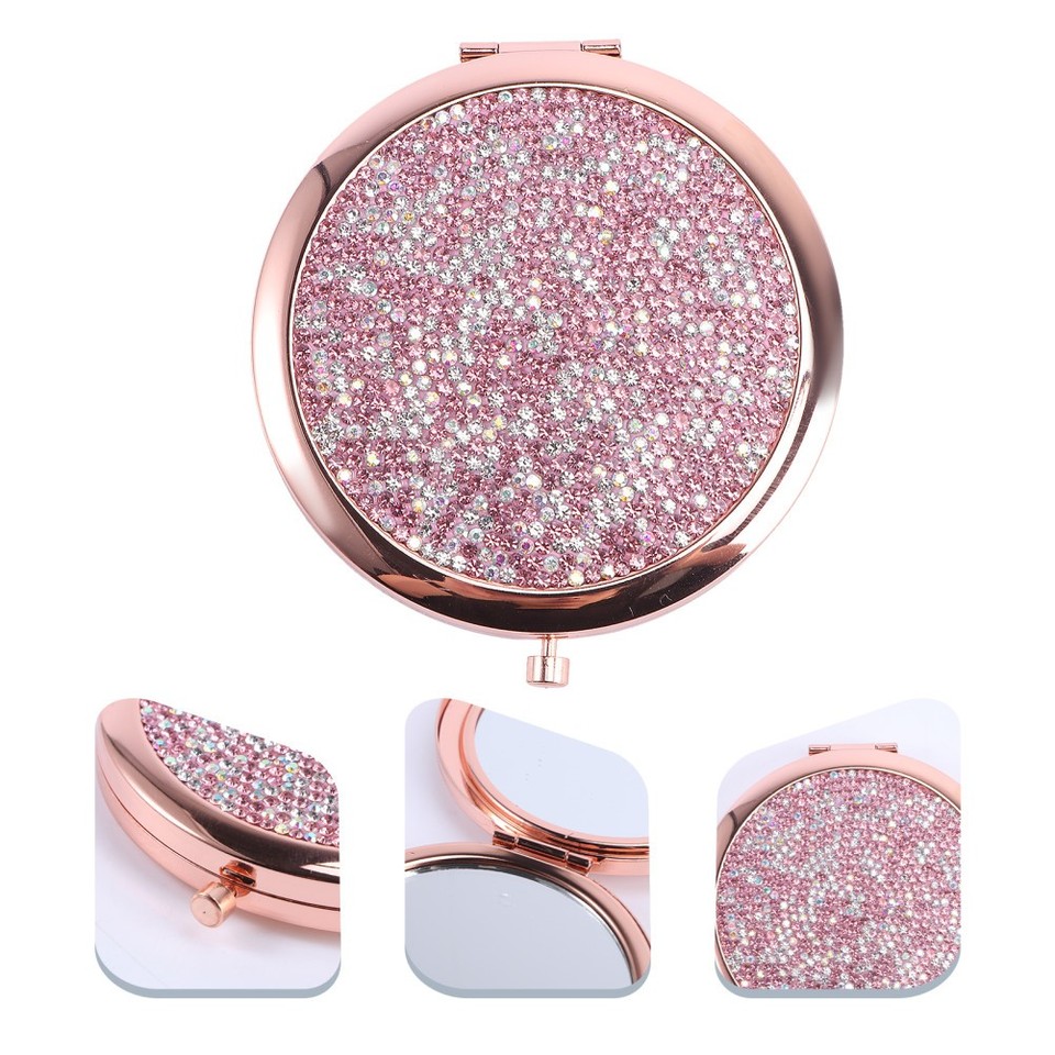 1Pc Creative Round Shape Folding Mirror Portable Exquisite Travel ...