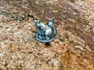 Small miniature Hen Figurine Sitting on Nest- Handcrafted Marble from ...
