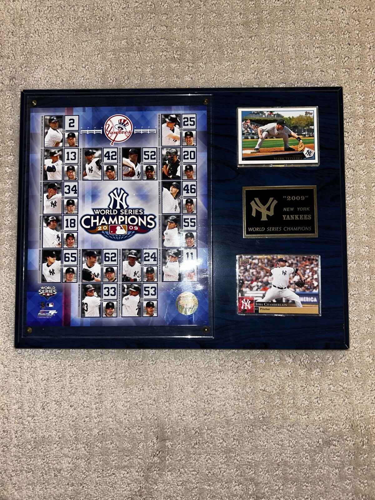 2009 World Series Champions Yankees 8x10 Wall Plaque MLB Authentic | eBay