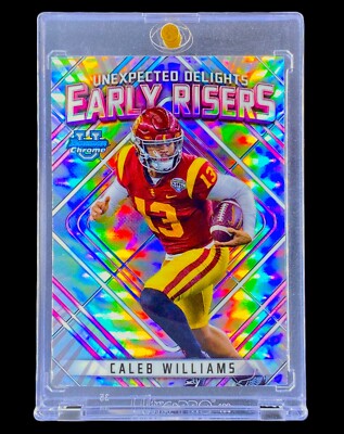 CALEB WILLIAMS ROOKIE REFRACTOR RC Silver Holo SP Insert #1 INVEST ...
