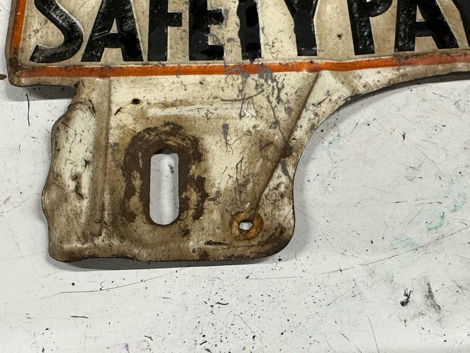 Vintage 1950’s PHILLIPS 66 SAFETY PAYS Old LICENSE PLATE TOPPER Sign ...