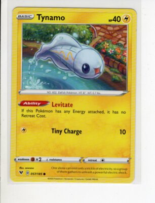 VIVID VOLTAGE SET TYNAMO POKEMON CARD 057/185 NM/M | eBay