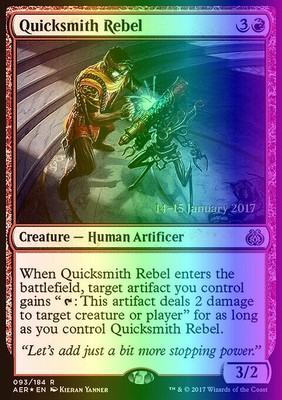 MTG Magic the Gathering Quicksmith Rebel (93s/65) Aether Revolt Promos ...