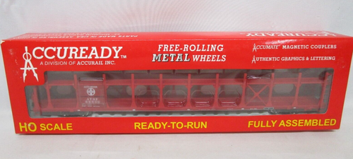 Accuready HO Scale ATSF Santa Fe 89' Bi-Level Open Auto Rack Flat Car ...