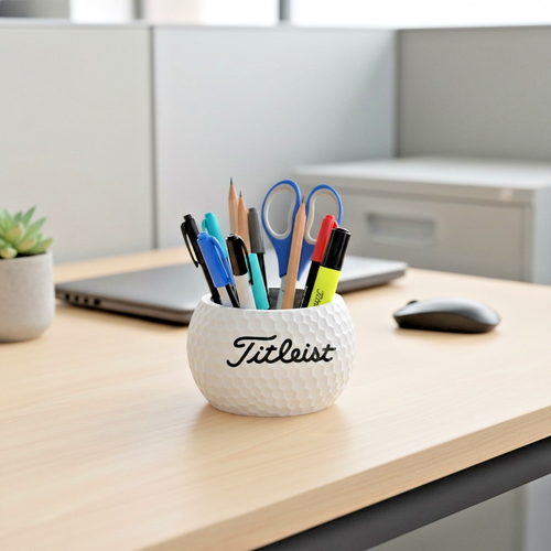 40x Golf Ball Pen Holder Desk Organiser –Titleist Golf Gift for Golfer ...