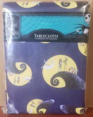 Disney Tim Burtons The Nightmare Before Christmas Table Cloth Round ...