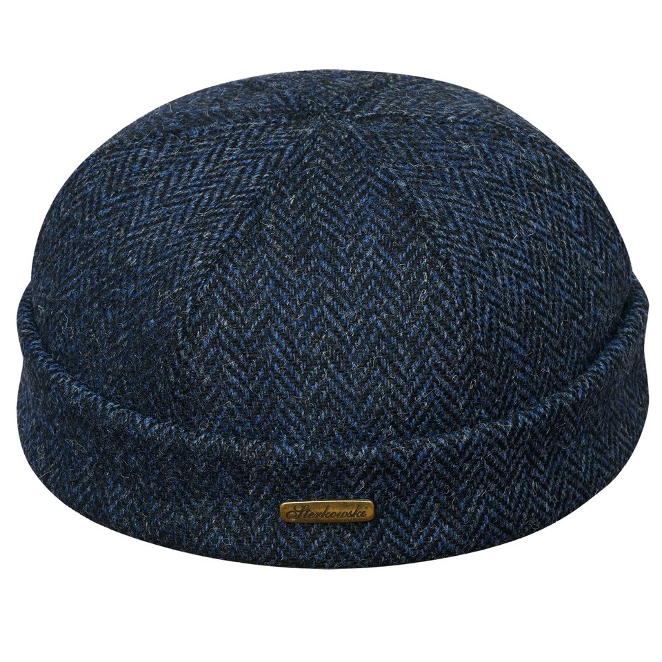 DOCKER Beanie Harris Tweed Wool Fisherman Winter Mariner Cap Handmade ...