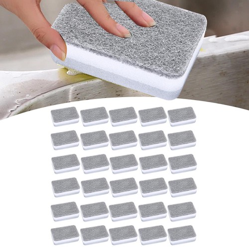 30x Kitchen Cleaning Sponge Dishes Plates Washing Dual Sided Scrub ...