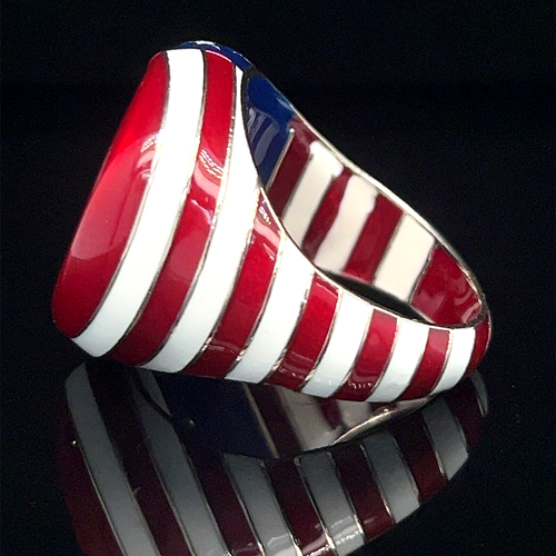 14k Gold Enamel President Donald Trump MAGA Political American Flag ...