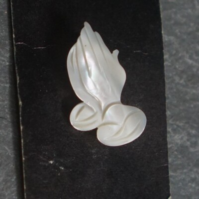 Vintage Brooch - Mother of Pearl Prayer Hands Praying | eBay