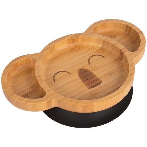 Children's Bamboo Suction Koala Plate Baby Toddler Segmented Stay Put ...