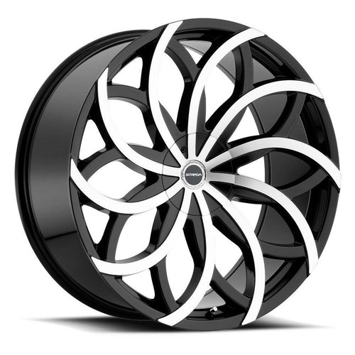 24 inch 24x10 Strada HURACAN BLACK MACHINED wheels rims 5x120 +15 | eBay