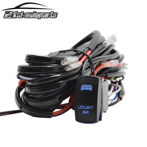 LED Light Bar Wiring Harness Kit Rocker Switch Relay Fuse For Can-Am ...