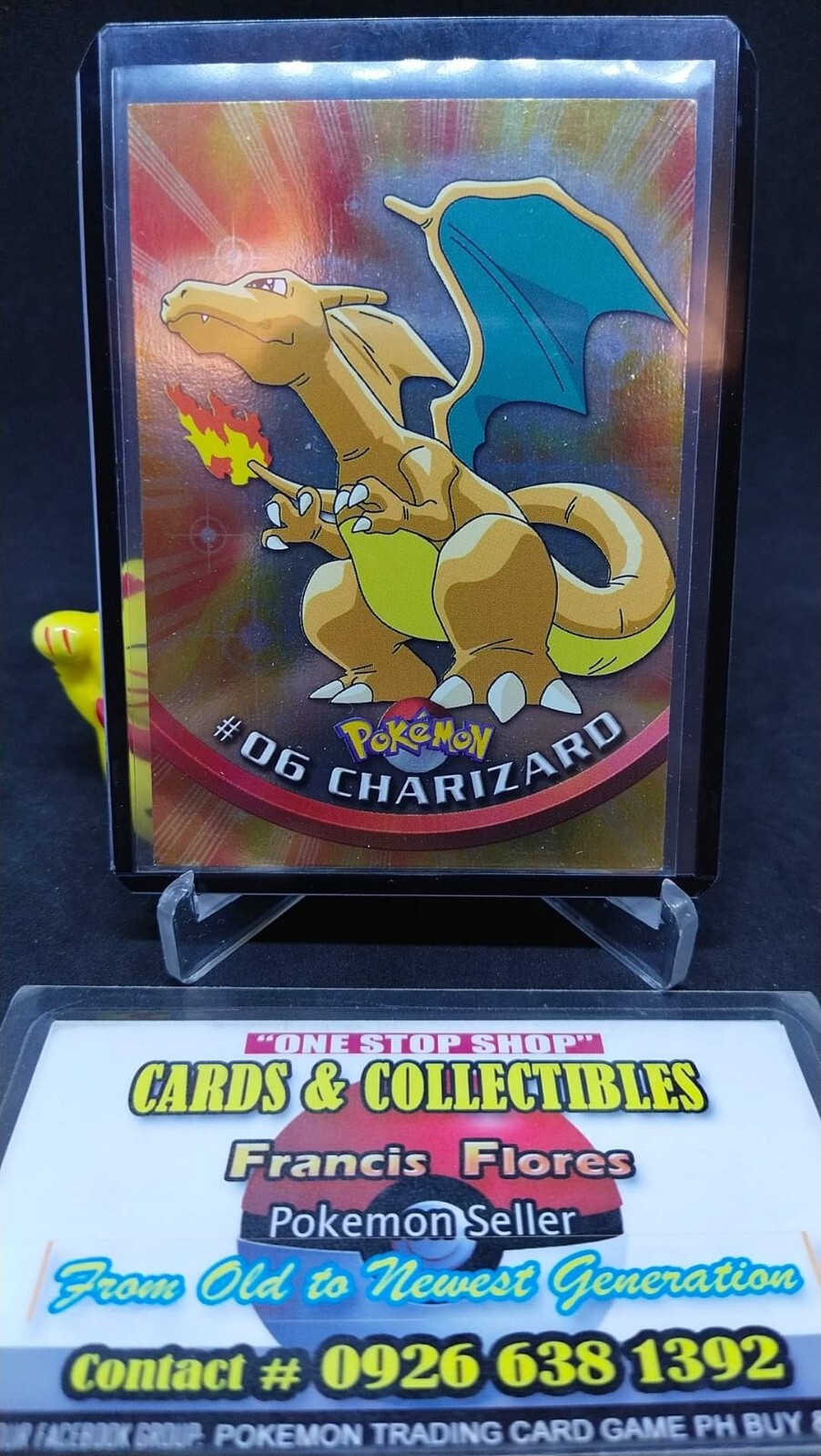 Pokemon Card - CHARIZARD #6 - FOIL (TOPPS T.V. - 1ST PRINT) YR 1999 ...