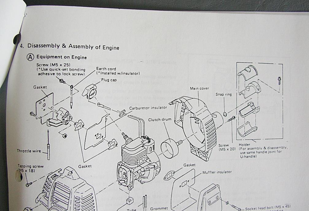 Dolmar MAKITA String Trimmers Service Manual Models RBC 220/250/221/250 ...