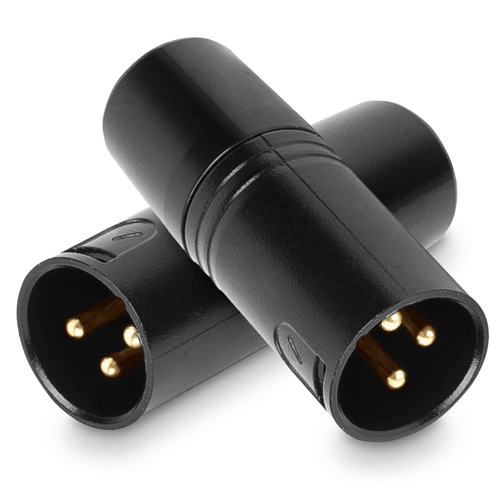 Pro Pack of 2 Gold 3 Pin Male DMX Terminator Plugs for Lighting Rigs ...