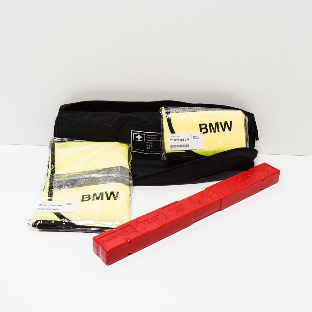 BMW Emergency Vest Warning Triangle First Aid Kit 82262210667 2210667 ...