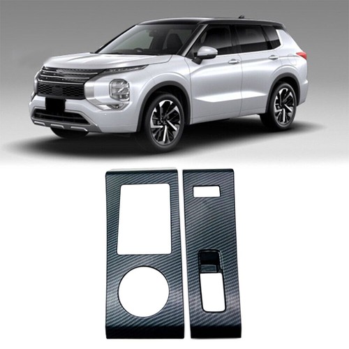 Carbon Fiber Look Gear Shift Panel Cover Fit for Mitsubishi Outlander ...