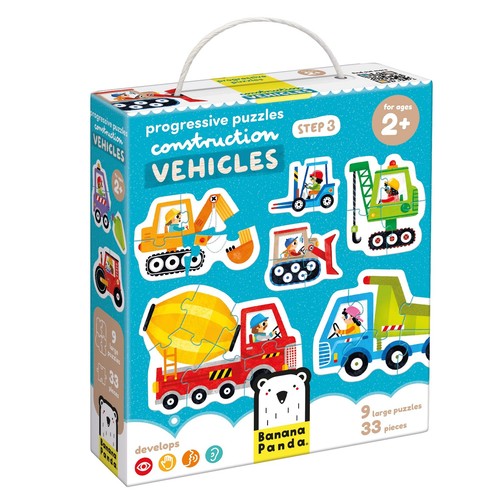 Progressive Puzzles Construction Vehicles 2+ Puzzle | eBay
