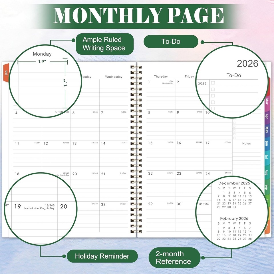 2026 Planner - 2026 Planner Weekly and Monthly, Jan. 2026 - Dec. 2026 ...