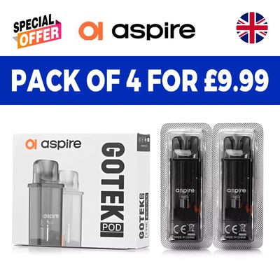 Aspire Gotek X Replacement Pods 0.8 ohm Pk of 2 - For Gotex S & X Vape ...