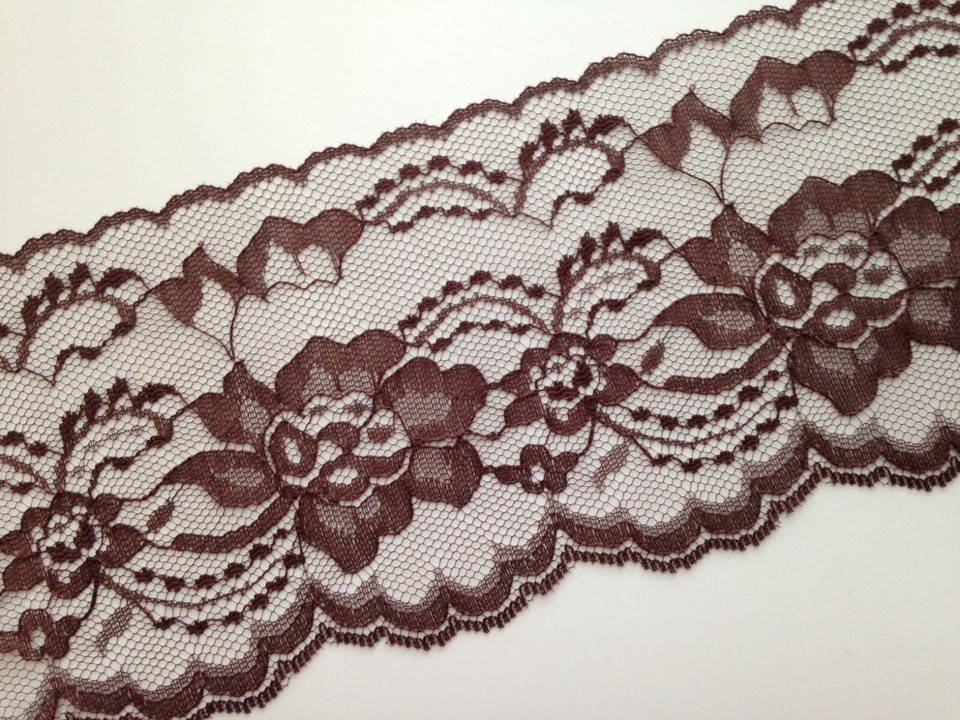 Brown Scalloped Edge Lace Trim, 4 Inches Wide, 5 YARDS | eBay