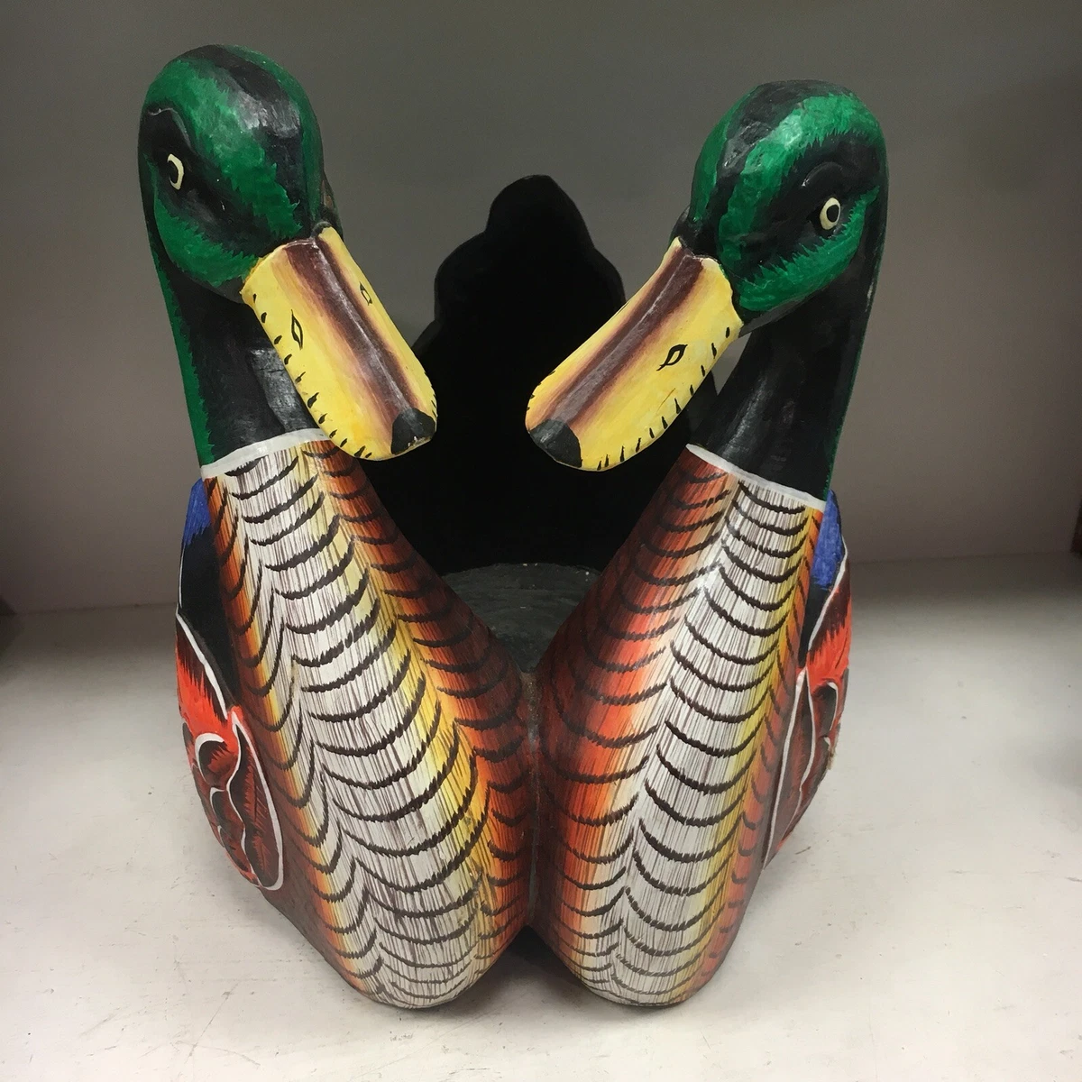 Mallard Duck Wooden Planters