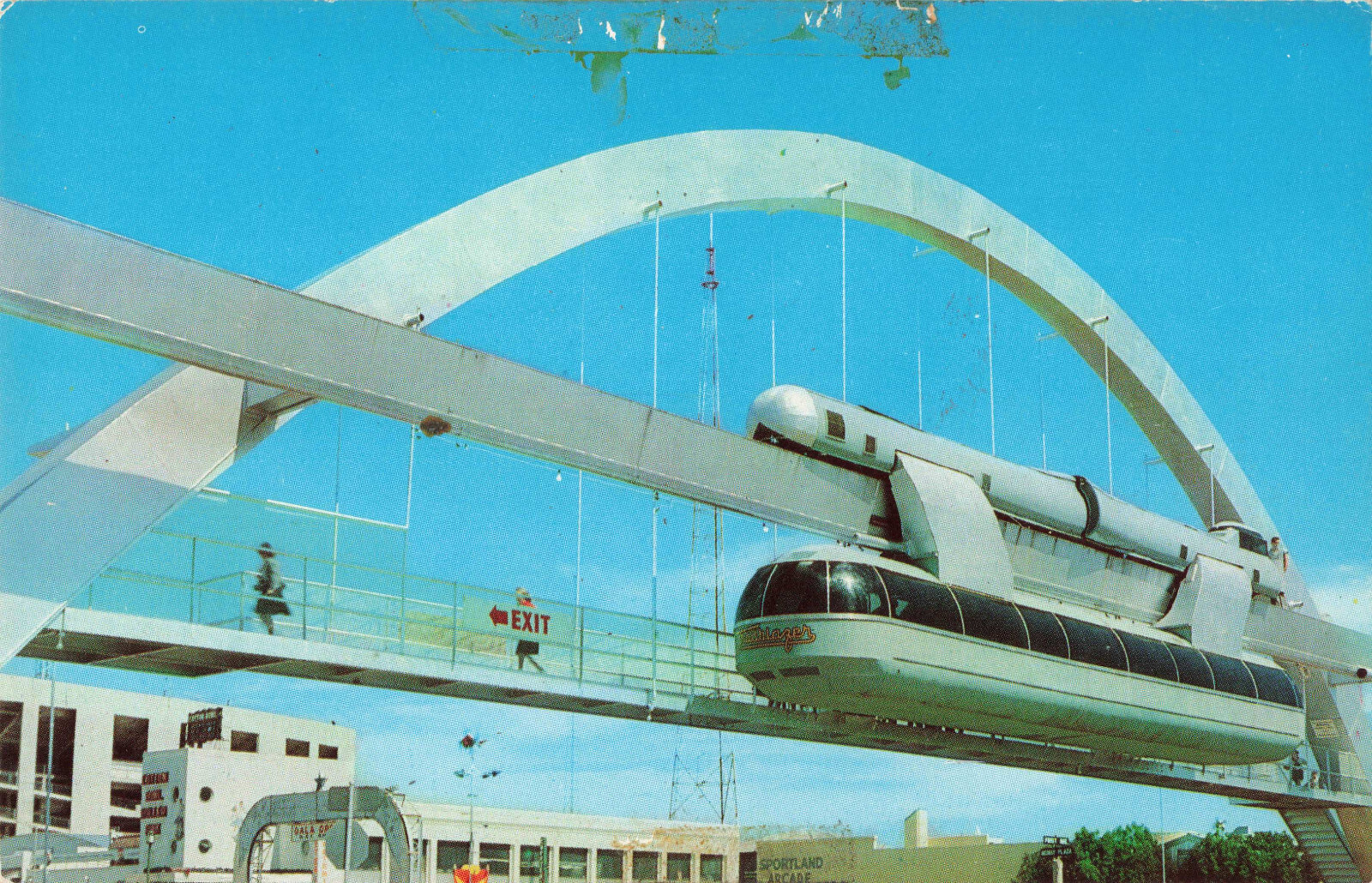 Postcard Monorail Famous Memorial Skyway Railway Fairgrounds Dallas ...
