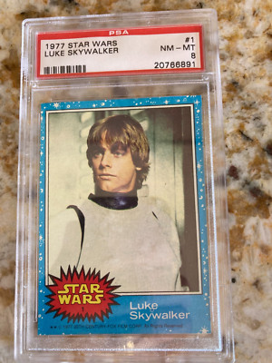 1977 TOPPS STAR WARS #1 LUKE SKYWALKER RC PSA 8 NM-MT ROOKIE TOUGH! | eBay